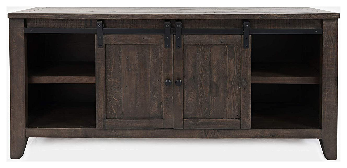 Madison County Rustic Reclaimed Pine Farmhouse 60" Barn Door Console ...