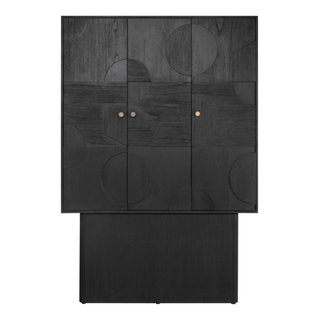 Geometrical Patterned Wooden Cabinet, Versmissen Zulgo - Transitional ...