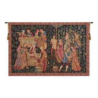 The Vintage European Tapestry Wall Hanging, H 18" x W 28" - Traditional ...