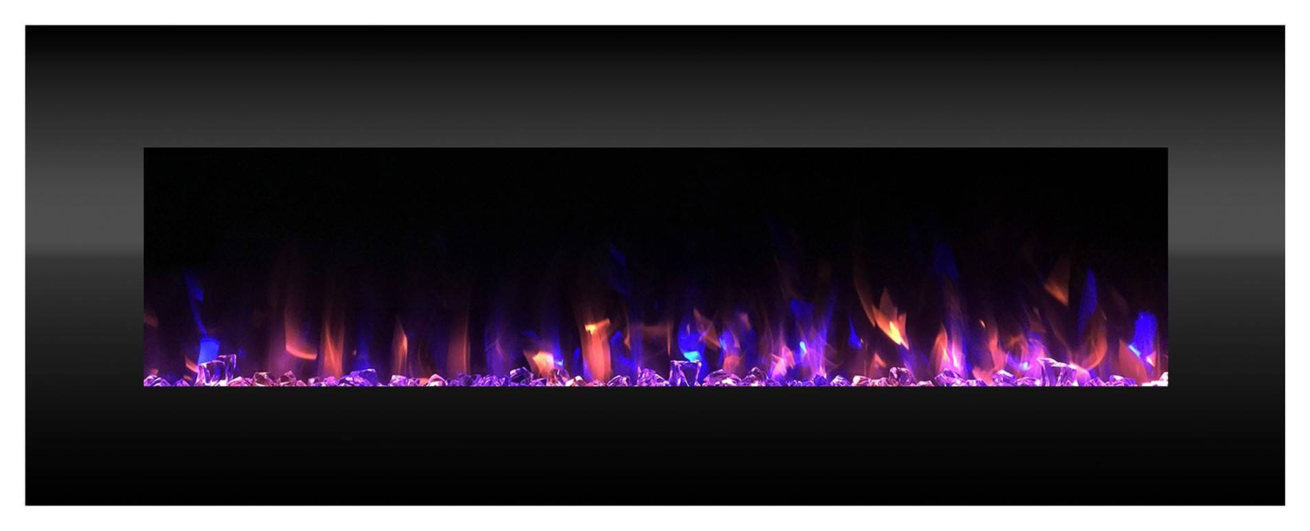 Electric Fireplace, Color Changing LED Fire and Ice Flames, No Heat, 54 ...