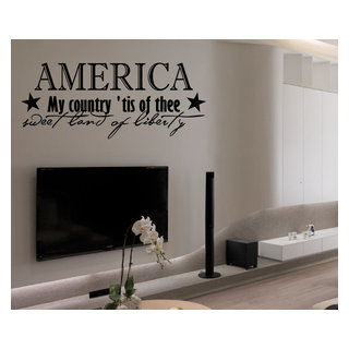 America My Country tis of thee Vinyl Wall Decal hd093, 48 in ...