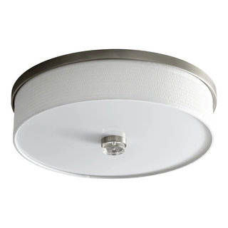 Oxygen Lighting 3-694-24-EM Echo Ceiling Mount, Satin Nickel With White ...