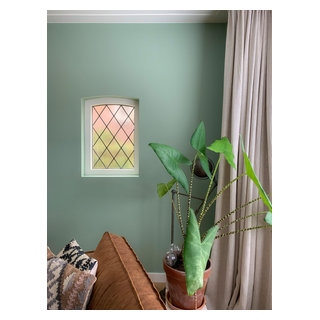 Existing window retained - Contemporary - Living Room - Surrey - by ...