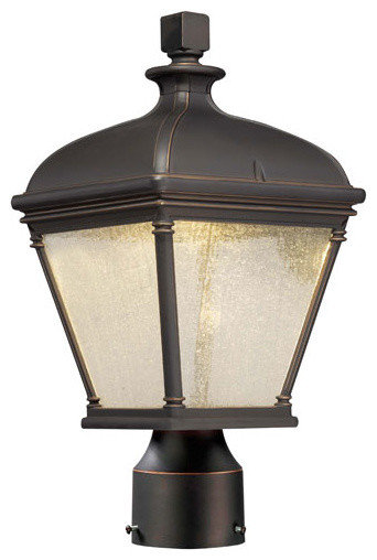 Minka Lavery Lauriston Manor 1-Light LED Post Mount, OR Bronze/Gold ...