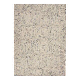 Nourison Colorado Clr04 Geometric Rug, Ivory and Gray and Teal, 7'9"x9 ...