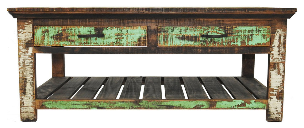 Multi Color Coffee Table - Rustic - Coffee Tables - by Pina Elegance ...