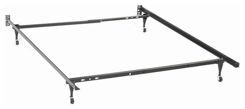 Adjustable Twin to Full Bed Frame with Rollers for Headboard ONLY ...