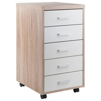 Kenner 5-Drawer Cabinet, Reclaimed Wood and White - Transitional ...
