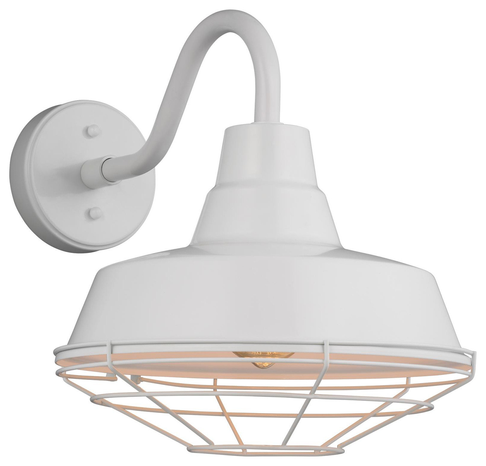 Barn Light Barn Light Medium Cage, White - Lighting Hardware - by ...