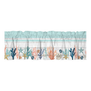 Coastal Reef Window Valance - Beach Style - Valances - by Laural Home ...