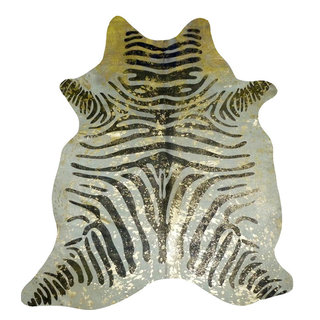 Gold Splashed Zebra - Area Rugs - by Chesterfield Leather | Houzz