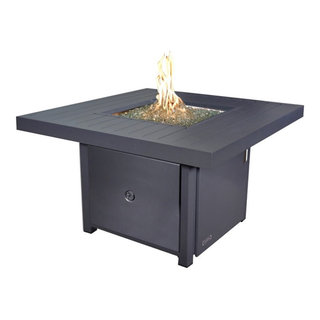 Sunbeam Fabia Contemporary Aluminum Fire Table in Gray Finish ...