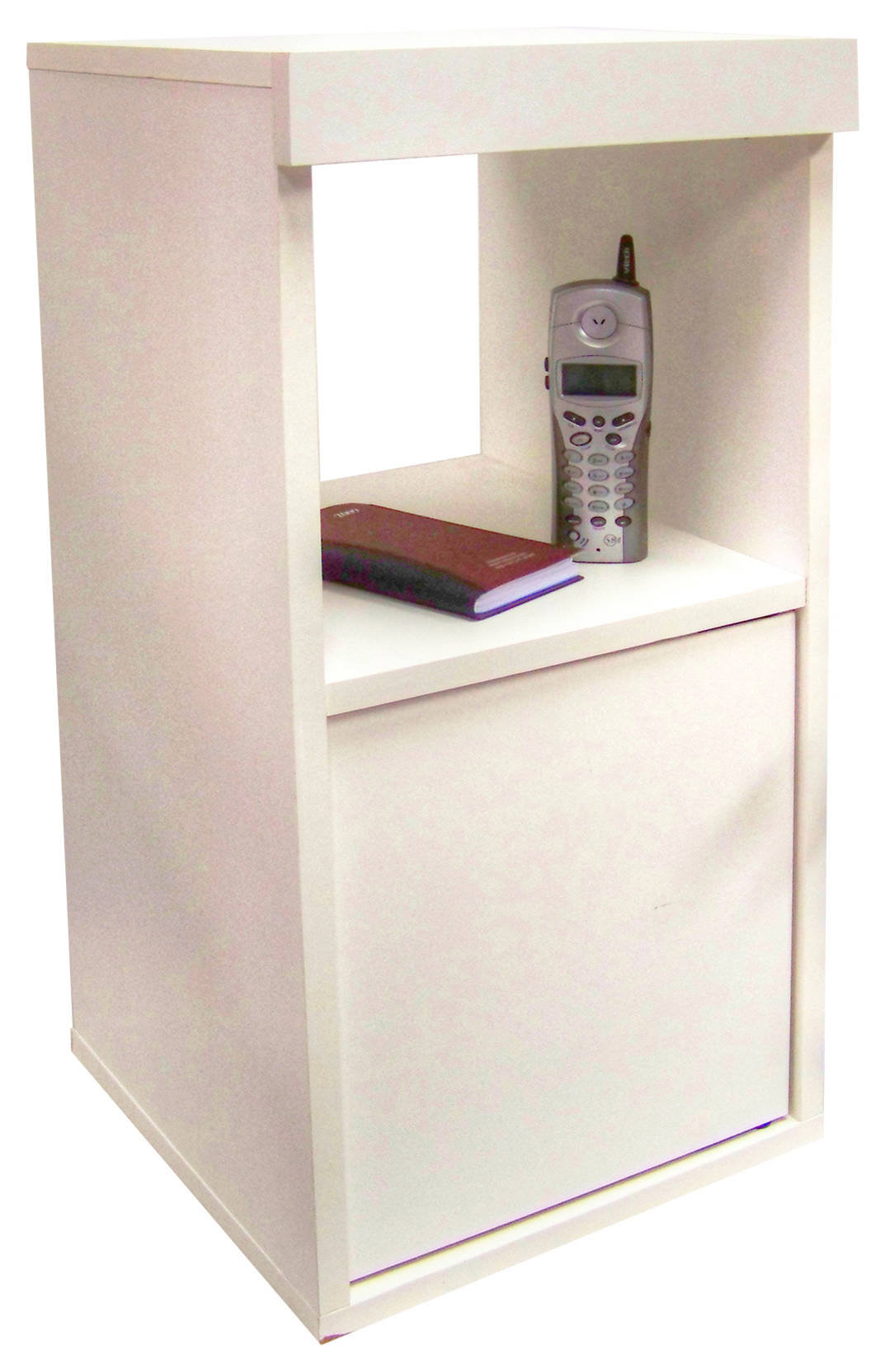 White Laminate Finished Side Table - Transitional - Side Tables And End ...