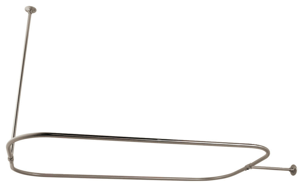 Kingston Brass Rectangular Shower Curtain Rod, 44-1/2" Length ...