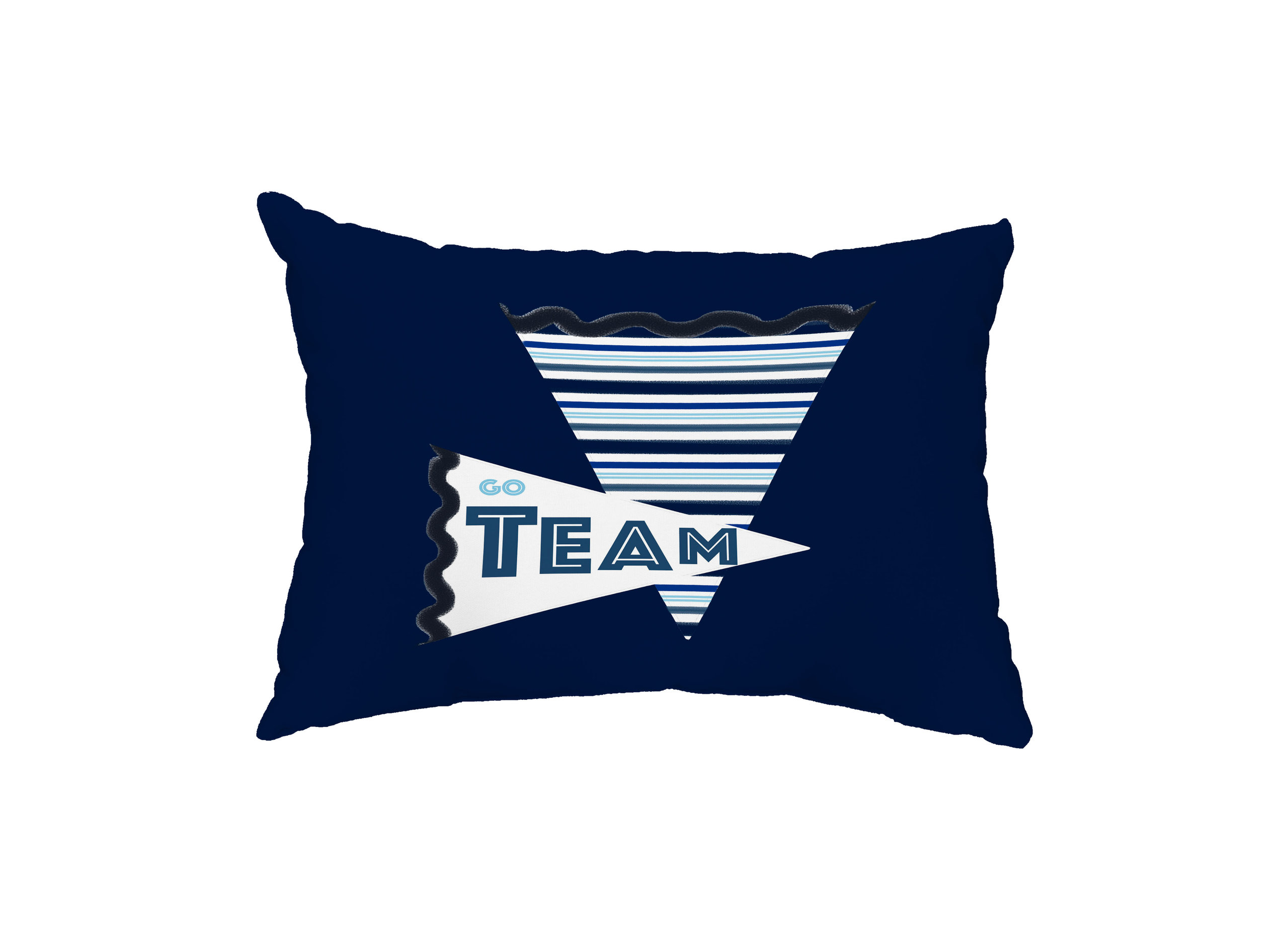 Go Team! 14"x20" Decorative Word Outdoor Pillow, 14" x 20 ...