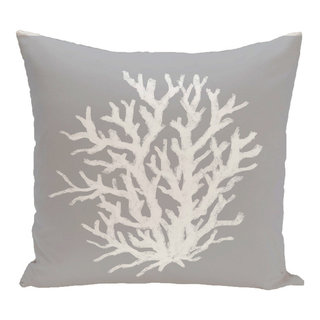 Coral Reef Geometric Print Outdoor Pillow, 20"X20" - Beach Style ...