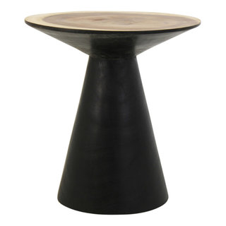 Black Conical Side Table, Vical Home Arusa - Contemporary - Side Tables ...