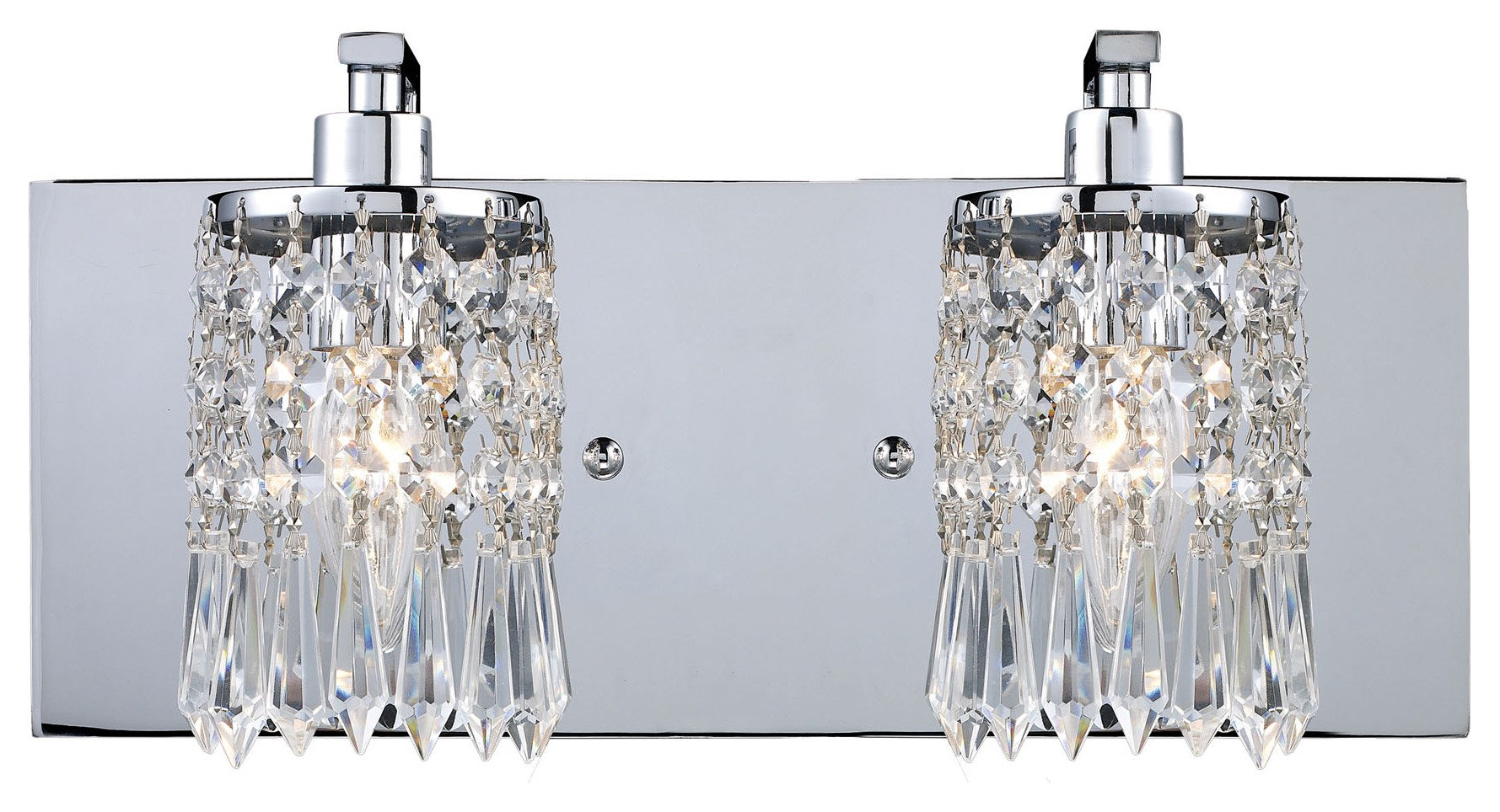 Optix 2-Light WB, Polished Chrome - Contemporary - Bathroom Vanity ...