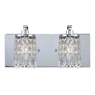 Optix 2-Light WB, Polished Chrome - Contemporary - Bathroom Vanity ...