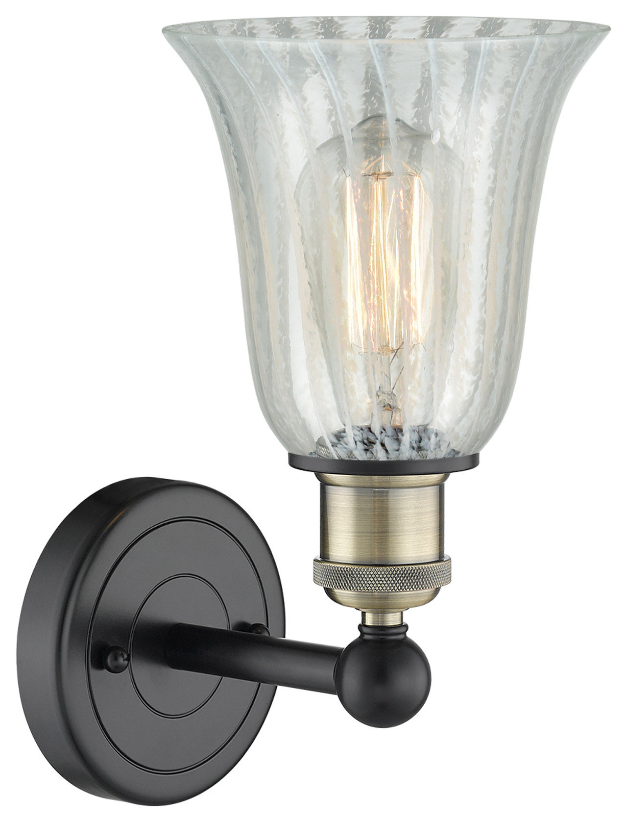 Edison Hanover 1-Light 6" Sconce, Black Antique Brass Finish ...