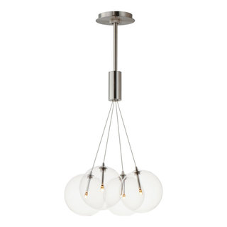 Burst LED Pendant, Satin Nickel - Contemporary - Pendant Lighting - by ...