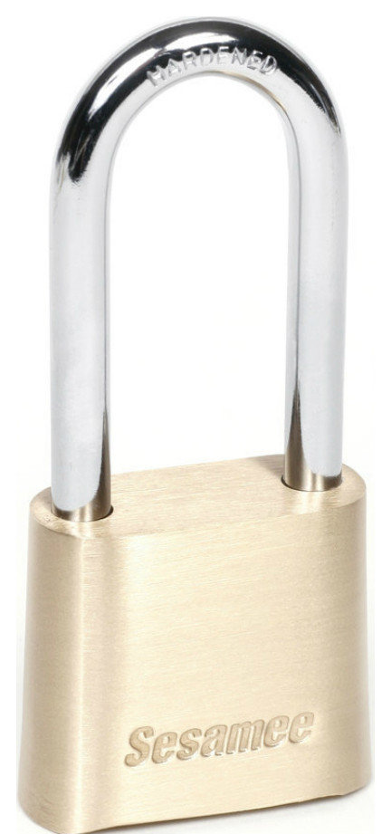 Sesamee K437 Long Shackle Combination Padlock with 2-1/4" Shackle ...