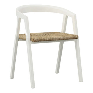 Cape Cod Oak Dining Chair, White - Beach Style - Dining Chairs - by ...