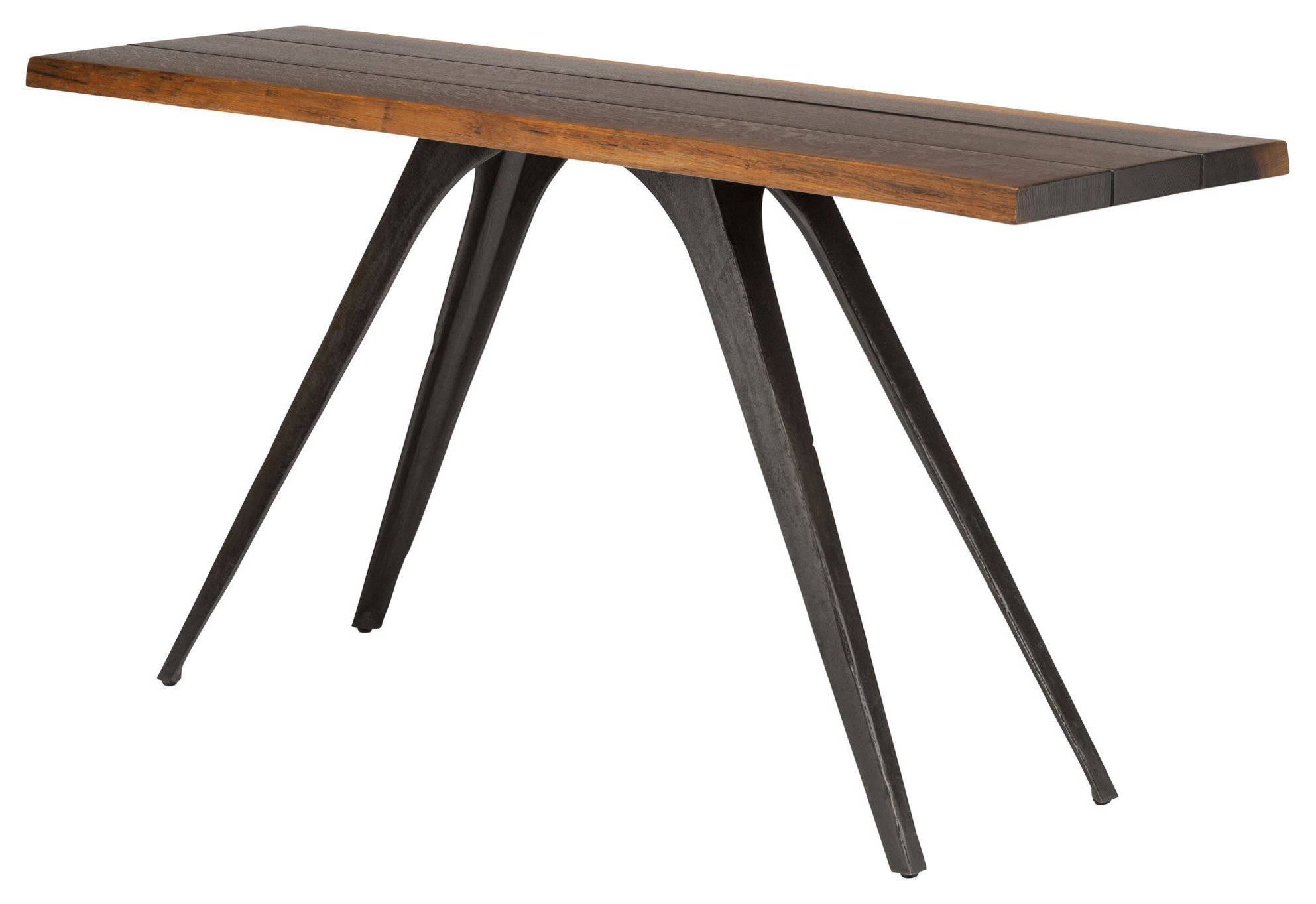Vega Seared Wood Console Table - Industrial - Console Tables - by ...