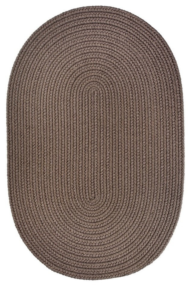 Rhody Rug Wearever Poly Rug, Dark Taupe, 2'X6' Oval, 2'x6' Oval ...