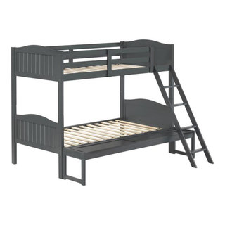 Arlo Twin Over Full Bunk Bed with Ladder Grey - Contemporary - Bar ...