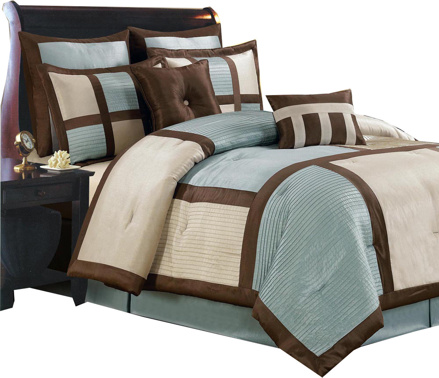 Morgan 100% Microfiber 8-Piece Luxury Comforter Set, Full ...