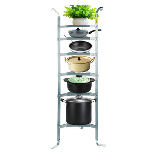 VEVOR Cookware Stand Vertical Pot Rack 6-Tier Storage Kitchen Decor ...