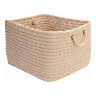 Colonial Mills Basket Modern Farmhouse Braided Mudroom Linen Rectangle ...