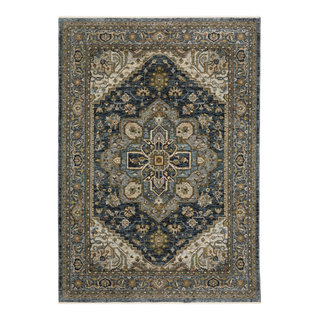 Oriental Weavers Sphinx Aberdeen 1144Q Traditional Rug, Blue and Blue ...