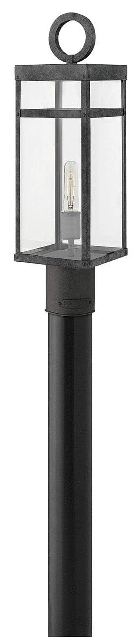 Aged Zinc LED Post Top or Pier Mount Lantern from the Porter Collection ...