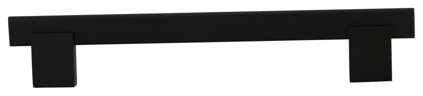 Bridge Style Black Solid Metal Handle, 6-5/16" Hole Centers, 7-9/16 ...
