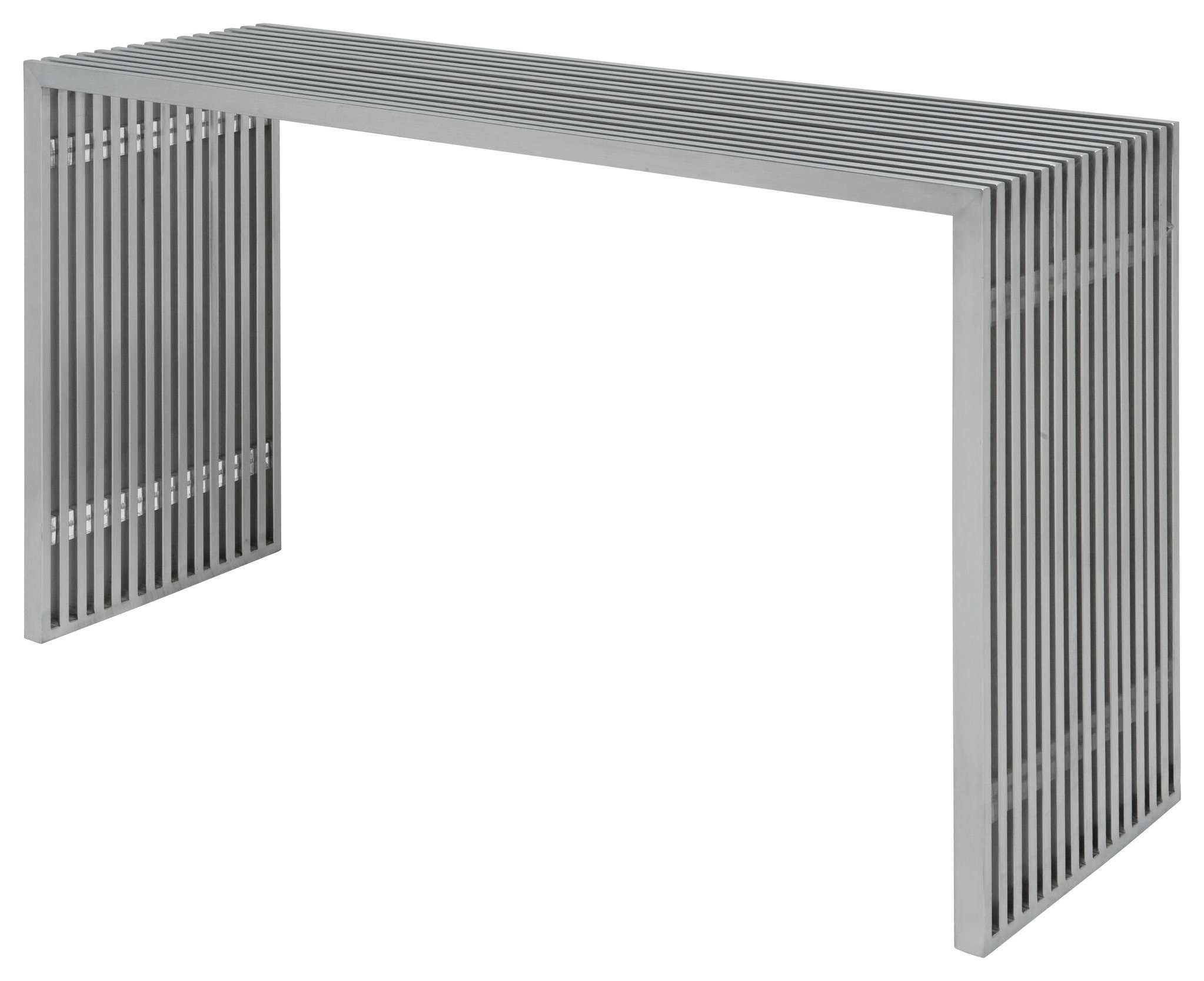 Amici Silver Metal Console Table - Contemporary - Console Tables - by ...