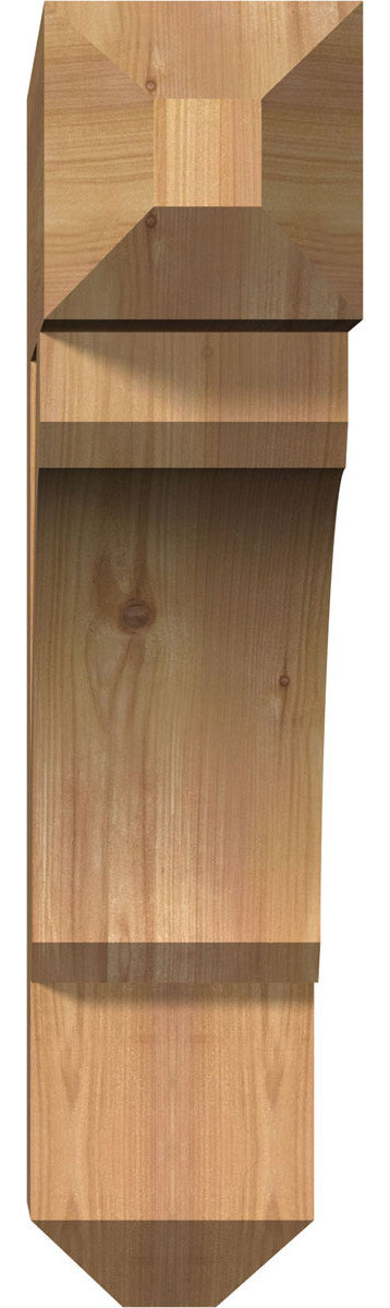 Balboa Traditional Bracket, 16"Dx16"H, 4"W Western Red Cedar/Rough Sawn ...