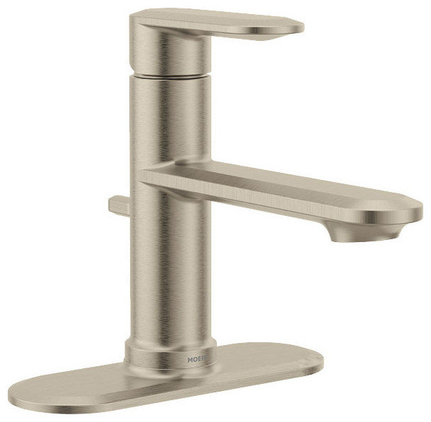 Moen Greenfield Single Lever Handle Brushed Nickel Bathroom Faucet ...