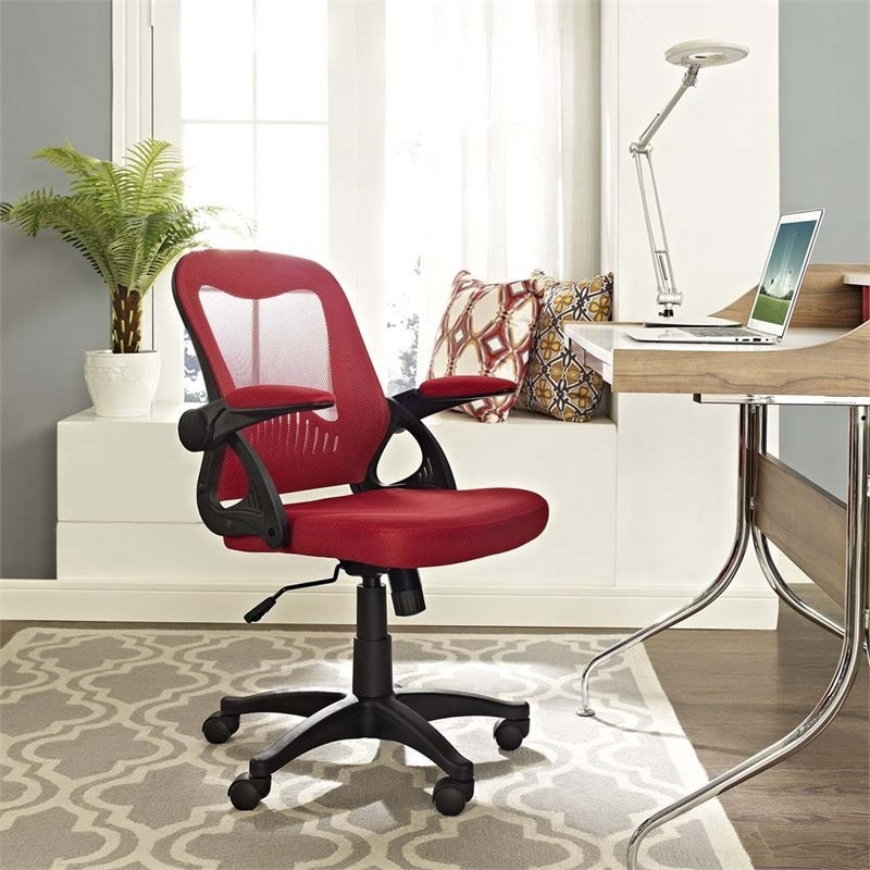 Red Advance Office Chair, 23.5"L x 25"W x 34 - 37"H - Contemporary ...