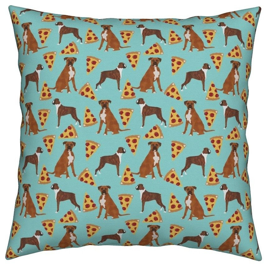 Boxer Boxer Dog Boxers Pizza Food Pizzas Funny Throw Pillow ...