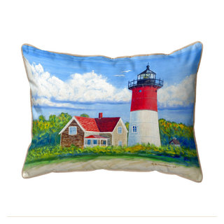 Nauset Lighthouse Pillow - Extra Large Zippered - 20x24 - Betsy Drake ...