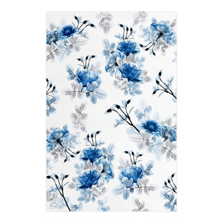 Pointless Friction Flowers Art Area Rug 5'x8', Power-loomed, 5' X 7.5 ...
