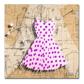 'Purple on White' Canvas Art by Roderick Stevens, 24" x 24 ...