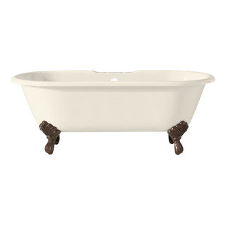 Cheviot Products Regal Cast Iron Bathtub With Faucet Holes and ...
