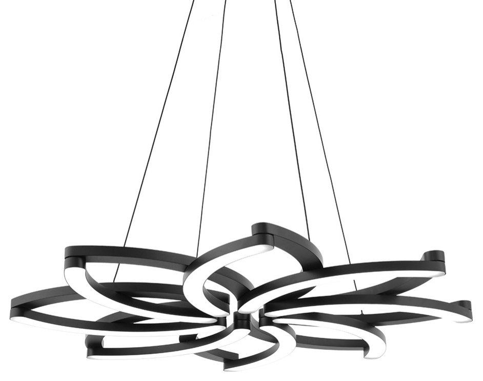 Bloom LED Chandelier, Black - Modern - Chandeliers - by Lampclick | Houzz