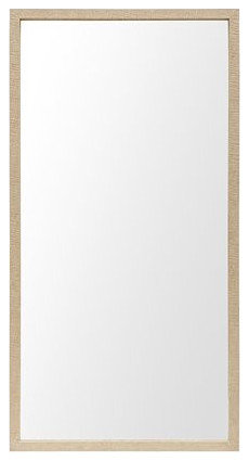 Rectangle Natural Accent Mirror With Matte Finish Frame - Transitional ...