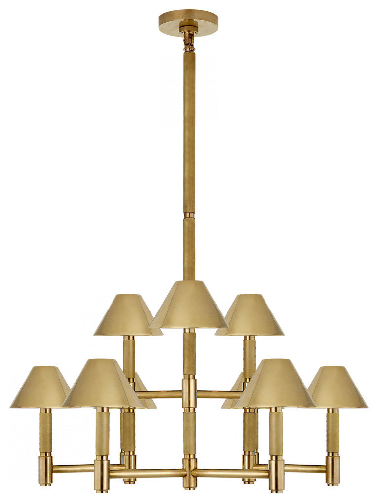 Barrett Medium Knurled Chandelier - Transitional - Chandeliers - by Lighting Reimagined | Houzz