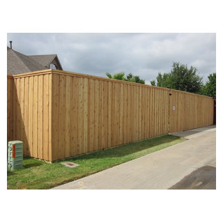 Vertical Board Batten Fence Automatic Sliding Gate - Dallas - by Texas ...