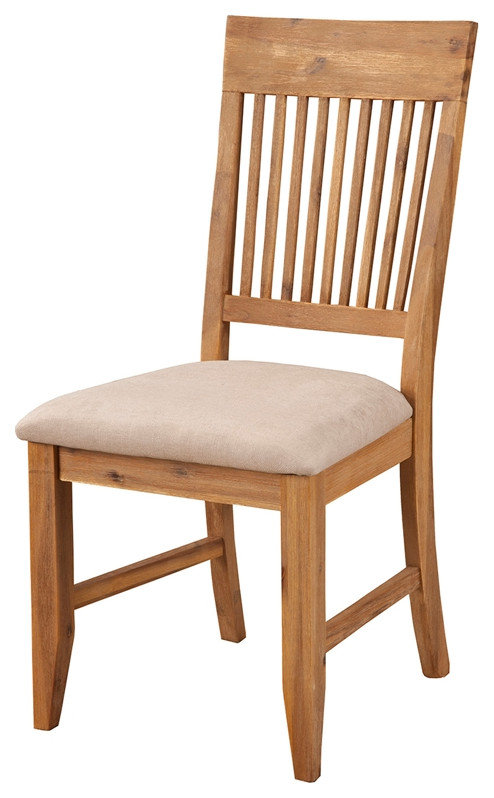 Alpine Furniture Aspen Set of 2 Dining Side Chairs in Antique Natural ...